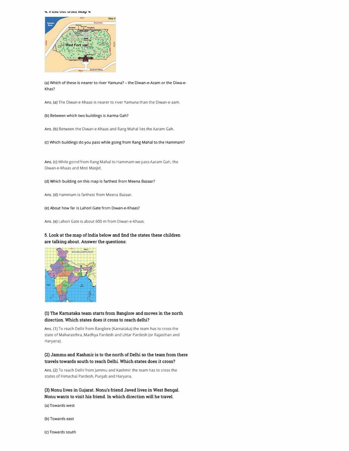 NCERT Solutions Class 5 Maths Chapter 8 Mapping Your Way - Free Download