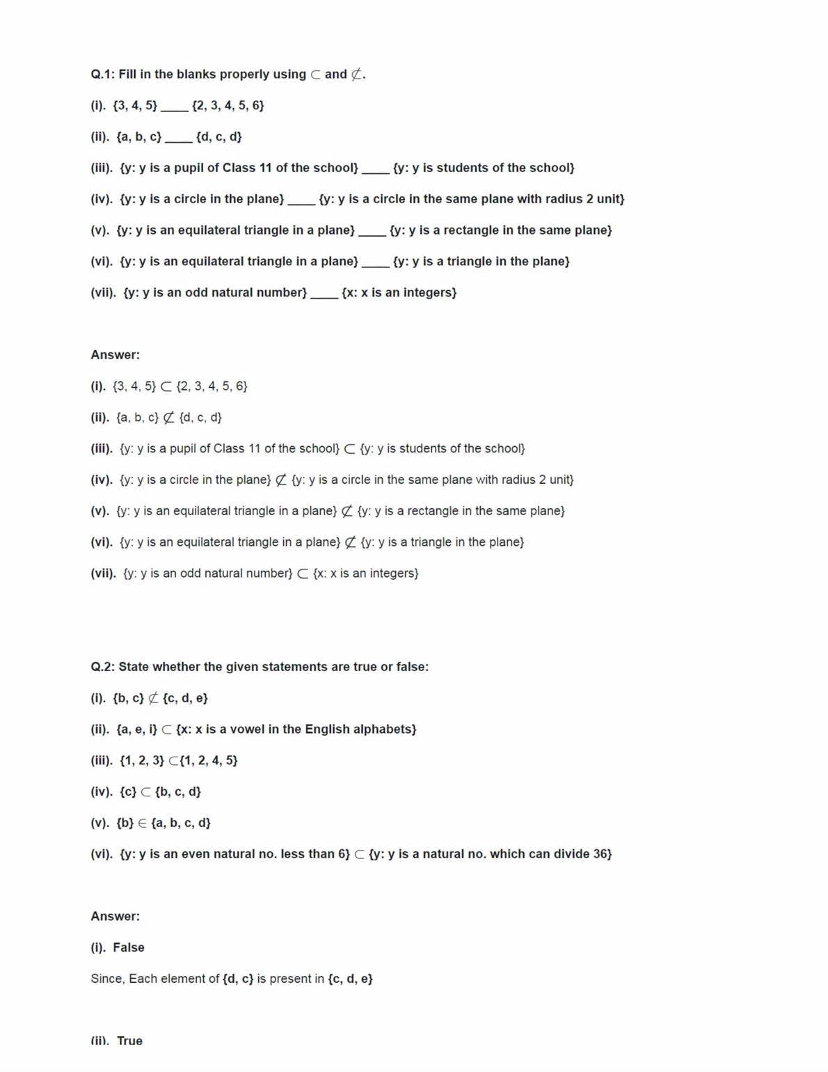 NCERT Solutions Class 11 Maths Chapter 1 Sets Ex 1.3 - Download Now ...