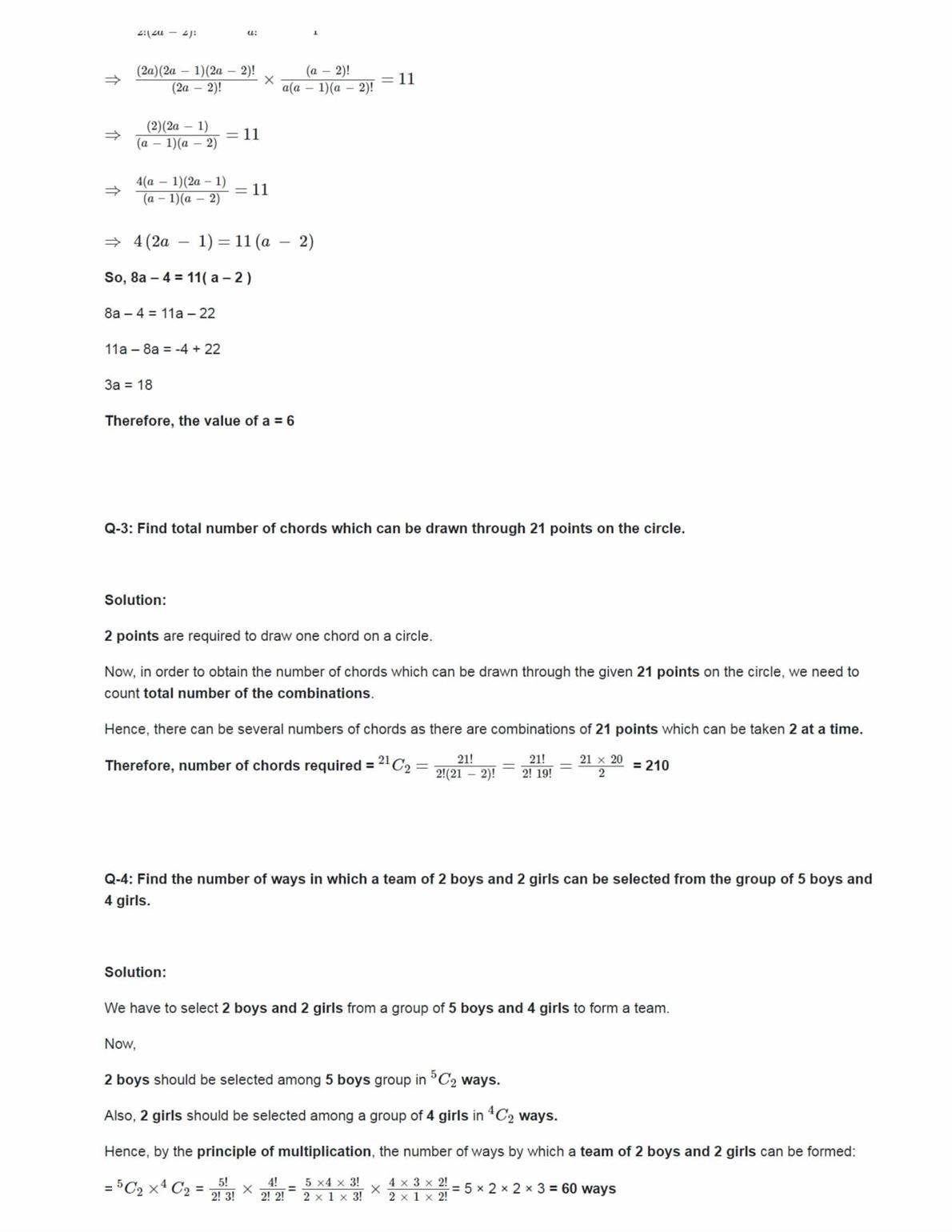 NCERT Solutions Class 11 Maths Chapter 7 Permutations And Combinations ...