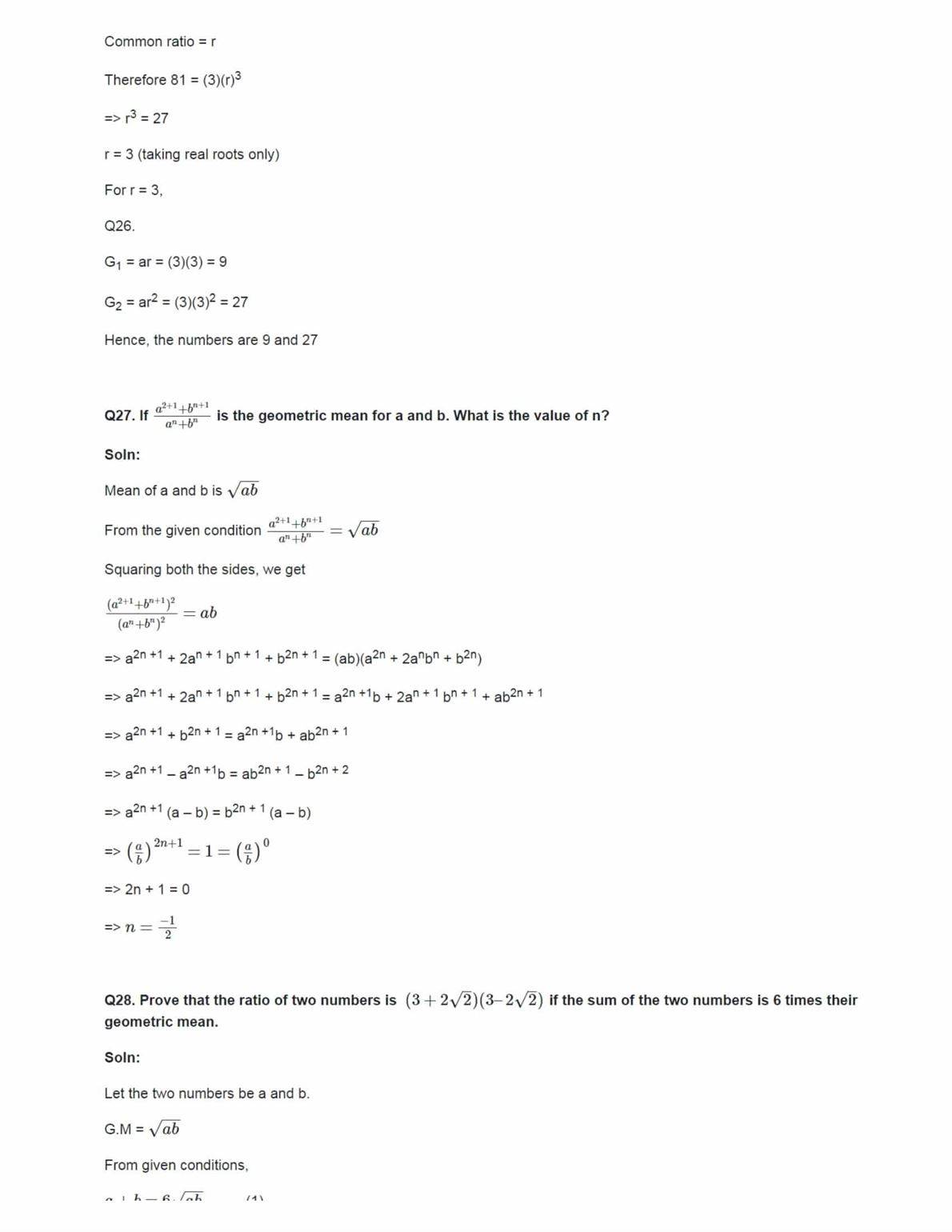 NCERT Solutions Class 11 Maths Chapter 9 Sequences and Series Ex 9.3 ...