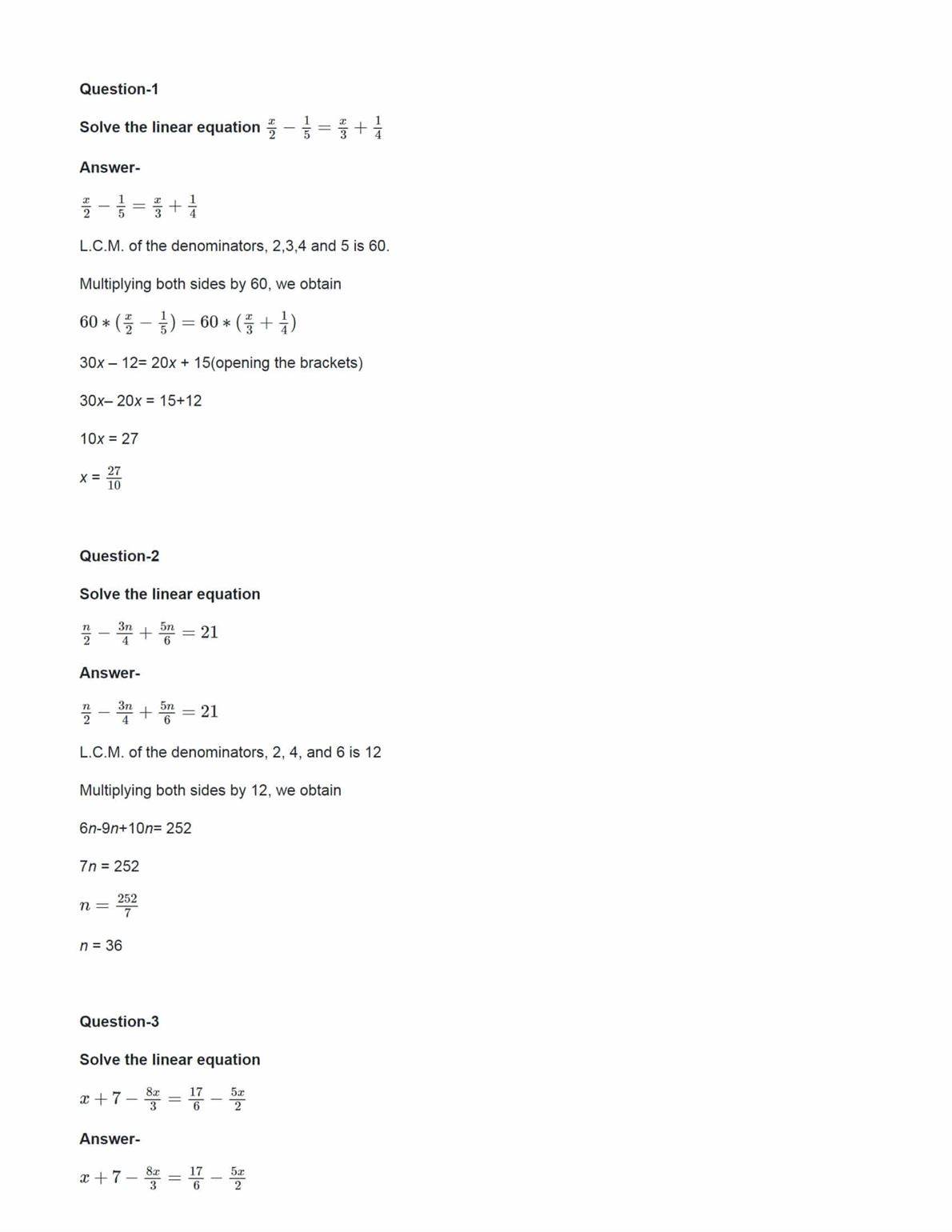 NCERT Solutions for Class 8 Maths Chapter 2 Linear Equation Ex 2.1 - Download Free PDFs