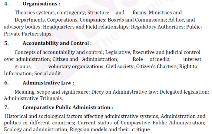 Public Administration Syllabus for UPSC 2024 - Download Public ...