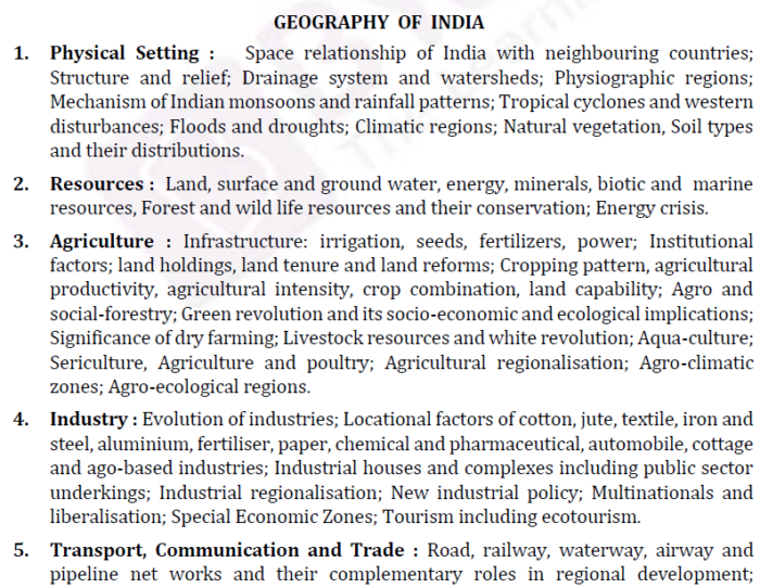 Geography Syllabus For IAS Exam - Prelims, Mains And Optional UPSC ...