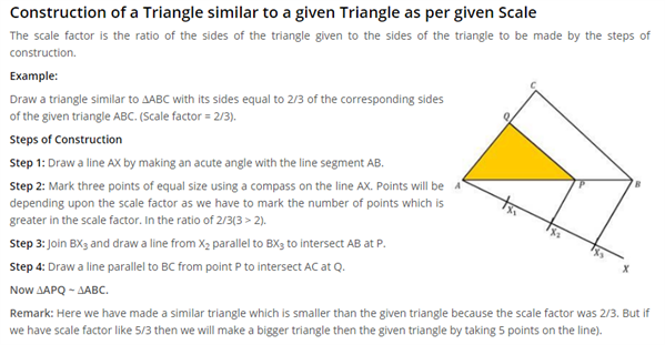 CBSE Class 10 Maths Revision Notes Chapter 11 Constructions