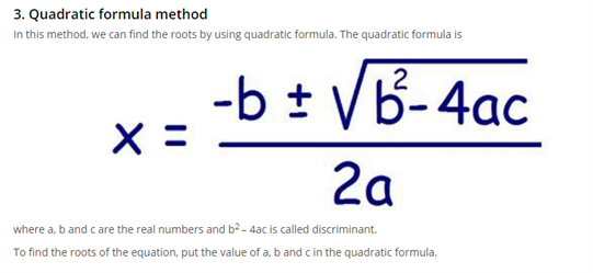 CBSE Class 10 Maths Revision Notes Chapter 4 Quadratic Equations