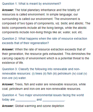 Economics Revision Notes For Class 11 Chapter 9 Environment And ...