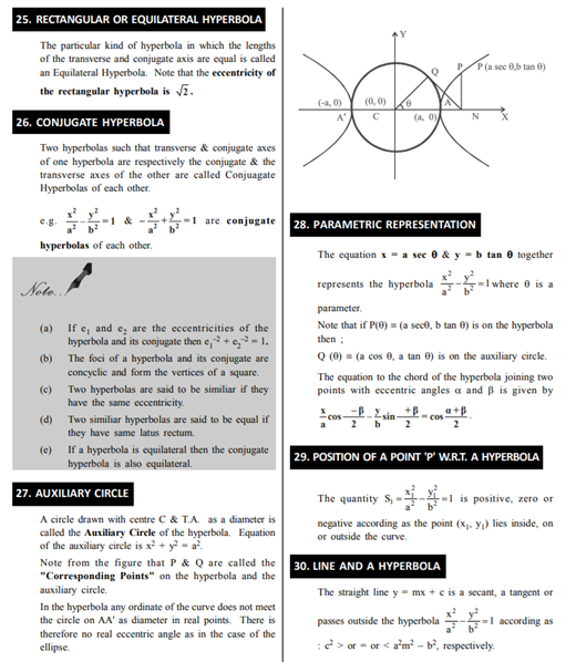 CBSE Class 11 Maths Revision Notes Chapter 11 Conic Sections