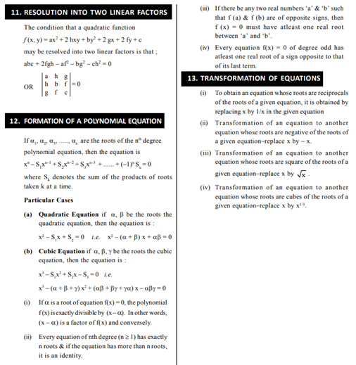 CBSE Class 11 Maths Revision Notes Chapter 5 Complex Number And ...