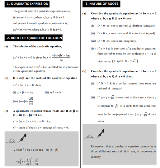 CBSE Class 11 Maths Revision Notes Chapter 5 Complex Number And ...