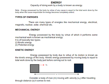 CBSE Class 11 Physics Revision Notes Chapter 6 Work Energy and Power