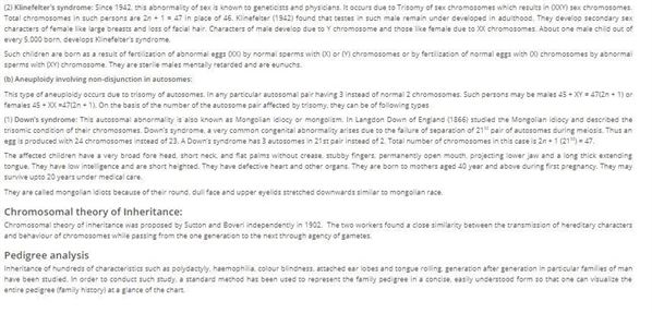 Class 12 Biology Revision Notes Chapter 5 - Principles of Inheritance ...