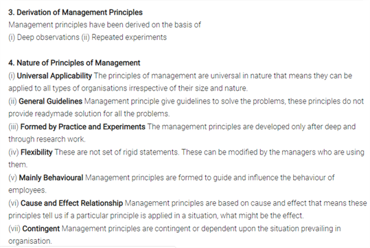 Business Studies Revision Notes For Class 12 Chapter 2 Principles Of ...