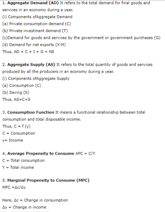 Class 12 Economics Revision Notes For Chapter 4 Determination Of Income ...