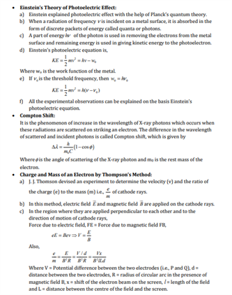CBSE Class 12 Physics Revision Notes for Chapter 11 Dual Nature of ...