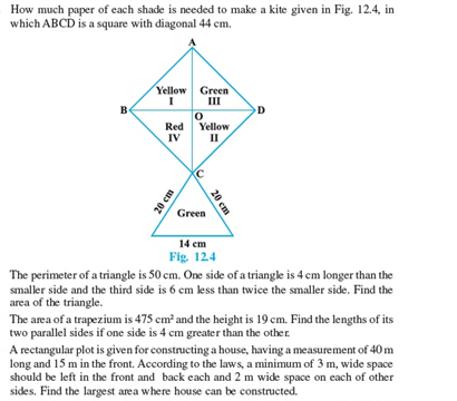 CBSE Class 9 Math Revision Notes Chapter 12- Heron’s Formula