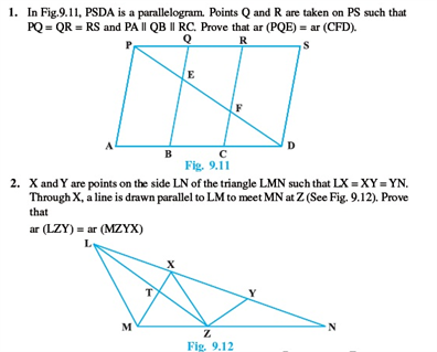 CBSE Class 9 Math Revision Notes Chapter 9- Areas of Parallelograms and ...