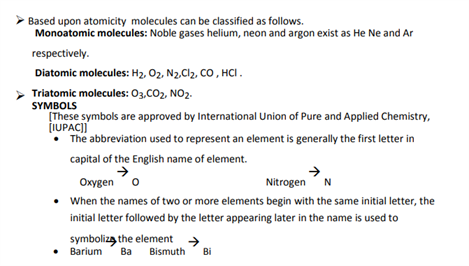 Revision Notes for Class 9 Science Chapter 3 Atoms and Molecules for Free