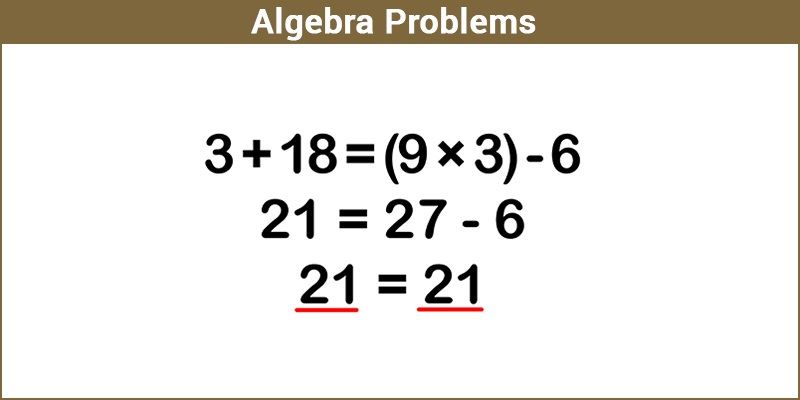 Algebra Problems Algebra Problems With Formulas Examples