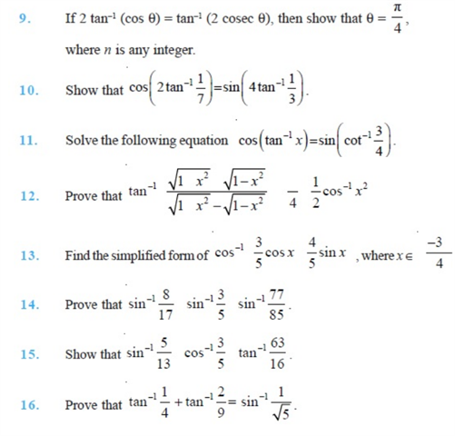 Inverse Trigonometric Function Of Some Important Formula