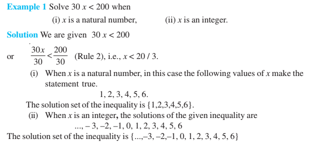 Linear Inequalities Class 11 Notes
