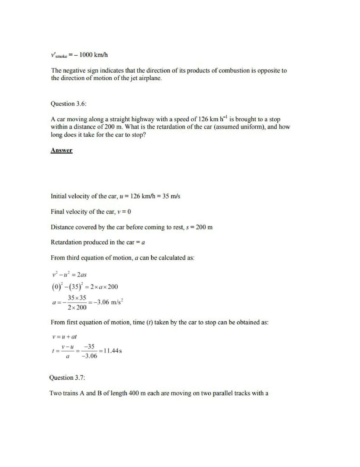 Physics Numericals For Class 11 Chapter 3 - Complete Solution With ... Physics Numericals For Class 11 Chapter 3 - Complete Solution With ...