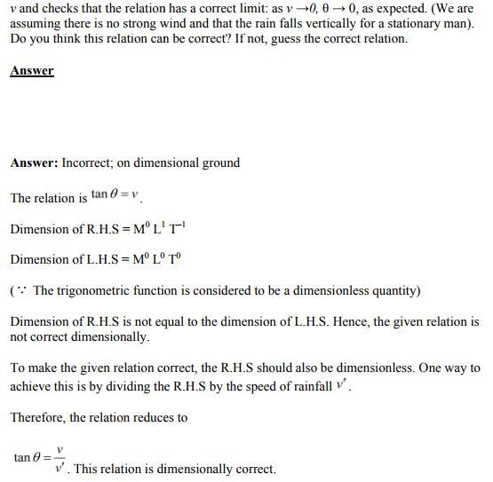 Physics Numericals For Class 11 Chapter 2 Complete Solution With
