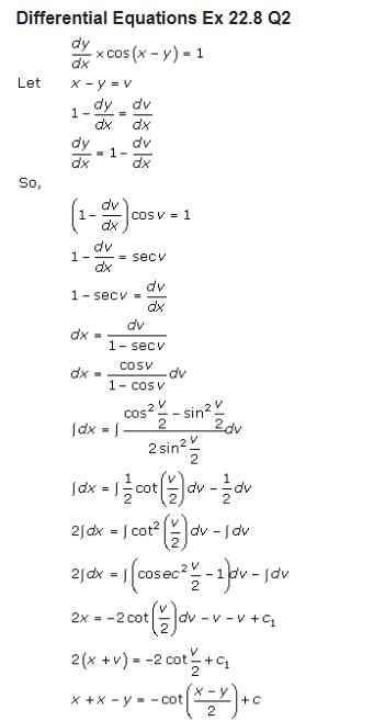 RD Sharma Class 12 Solutions Maths Chapter 22 Differential Equations Ex ...