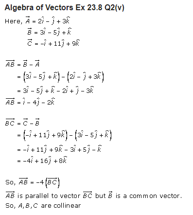 RD Sharma Class 12 Solutions Maths Chapter 23 Algebra Of Vectors Ex 23.8