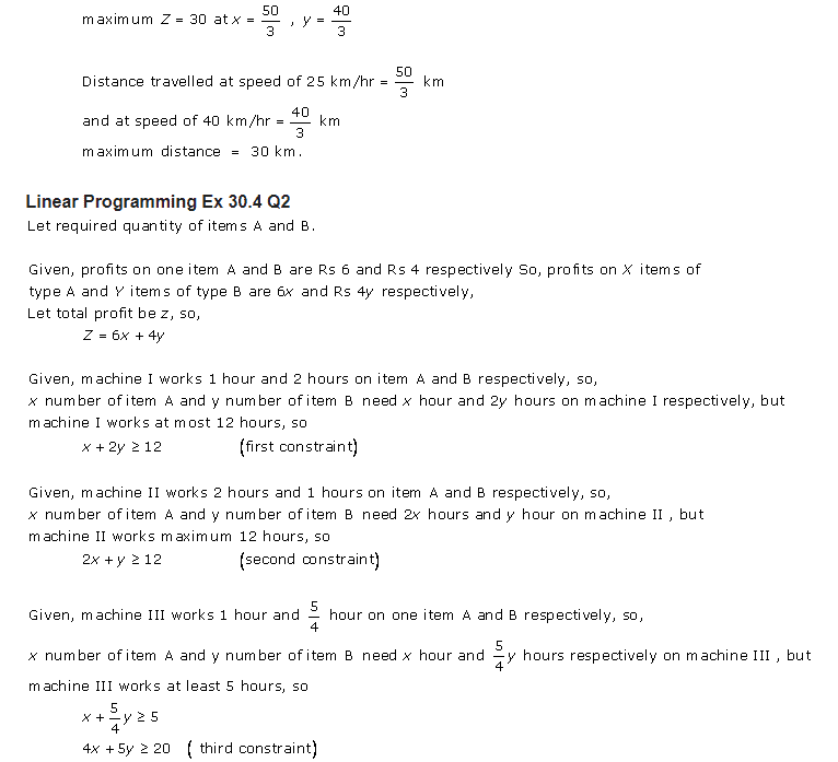 RD Sharma Class 12 Solutions Maths Chapter 30 Linear Programming Ex 30.4