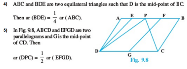 Areas of Parallelograms and Triangles Class 9 Notes (Intro)