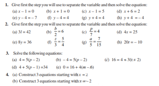 Simple Equations Class 7 Maths Notes - Important Questions