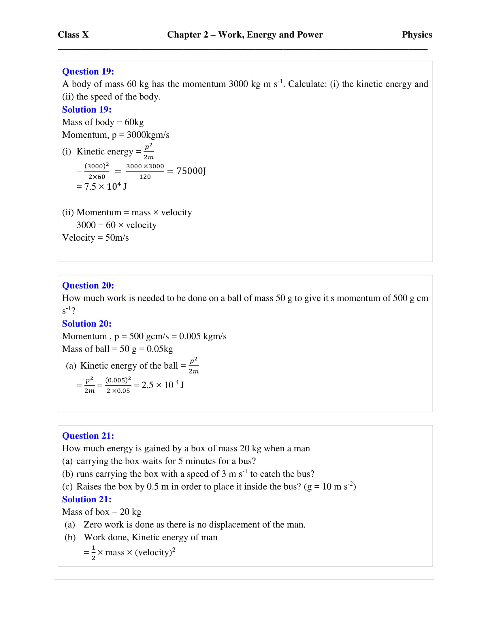Selina Solutions Class 10 Concise Physics Chapter 2 Work Energy And Selina Solutions Class 10 Concise Physics Chapter 2 Work Energy And