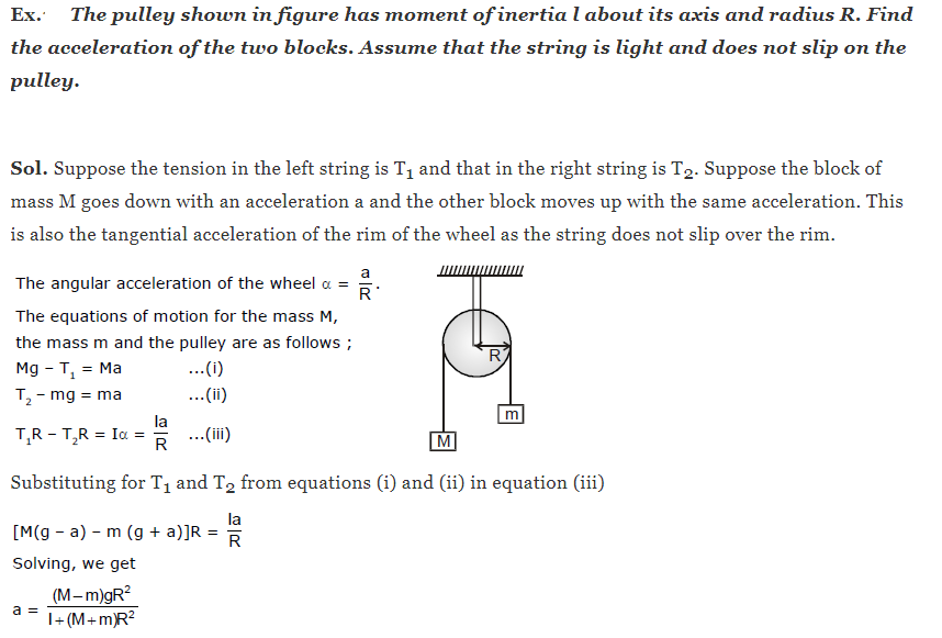 Rotational Motion IIT JEE Study Material - Motion involving Rotation