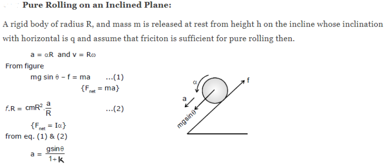 Rotational Motion IIT JEE Study Material - Motion involving Rotation