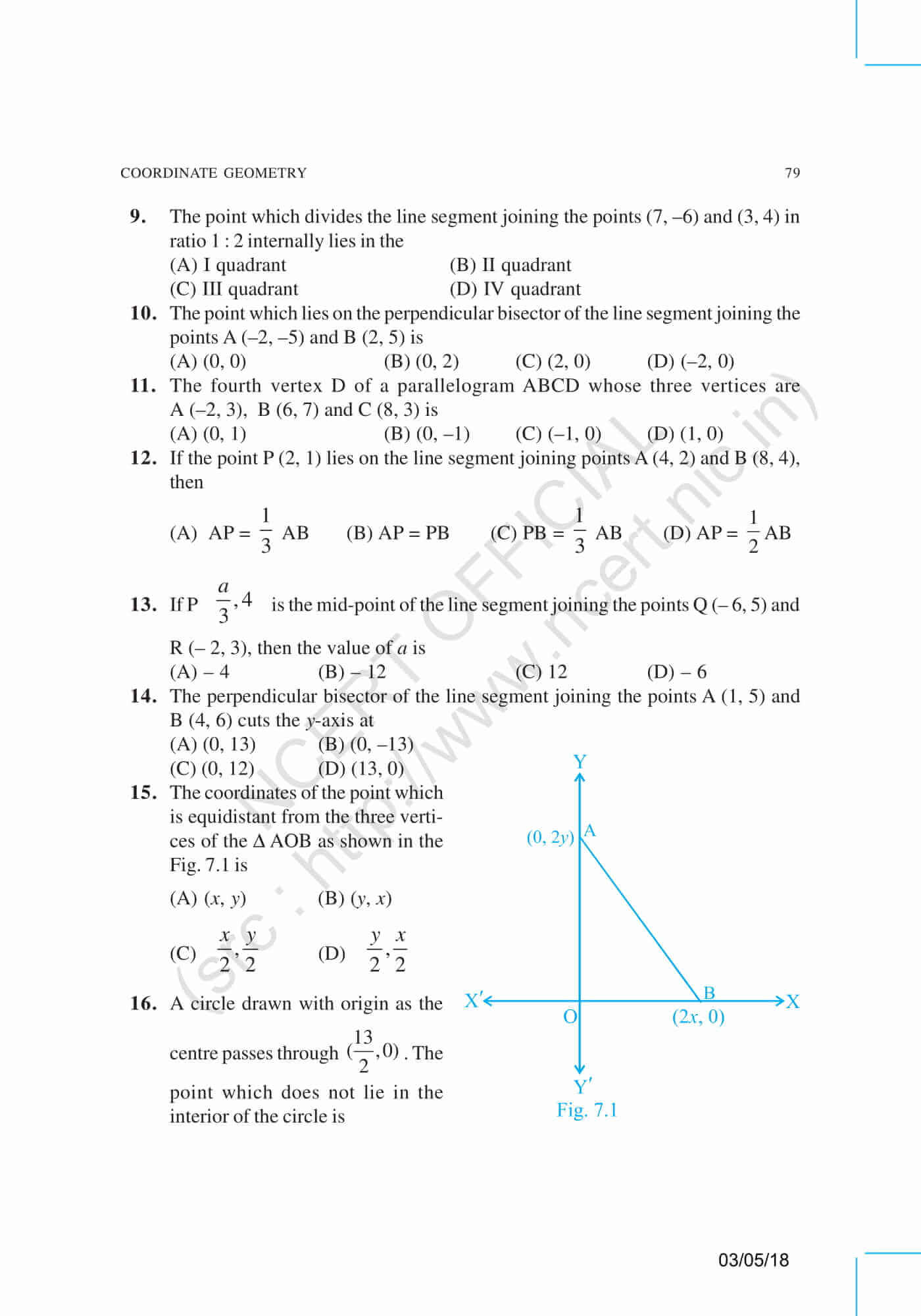 NCERT Exemplar Class 10 Maths Chapter 7 Get Free PDF Here
