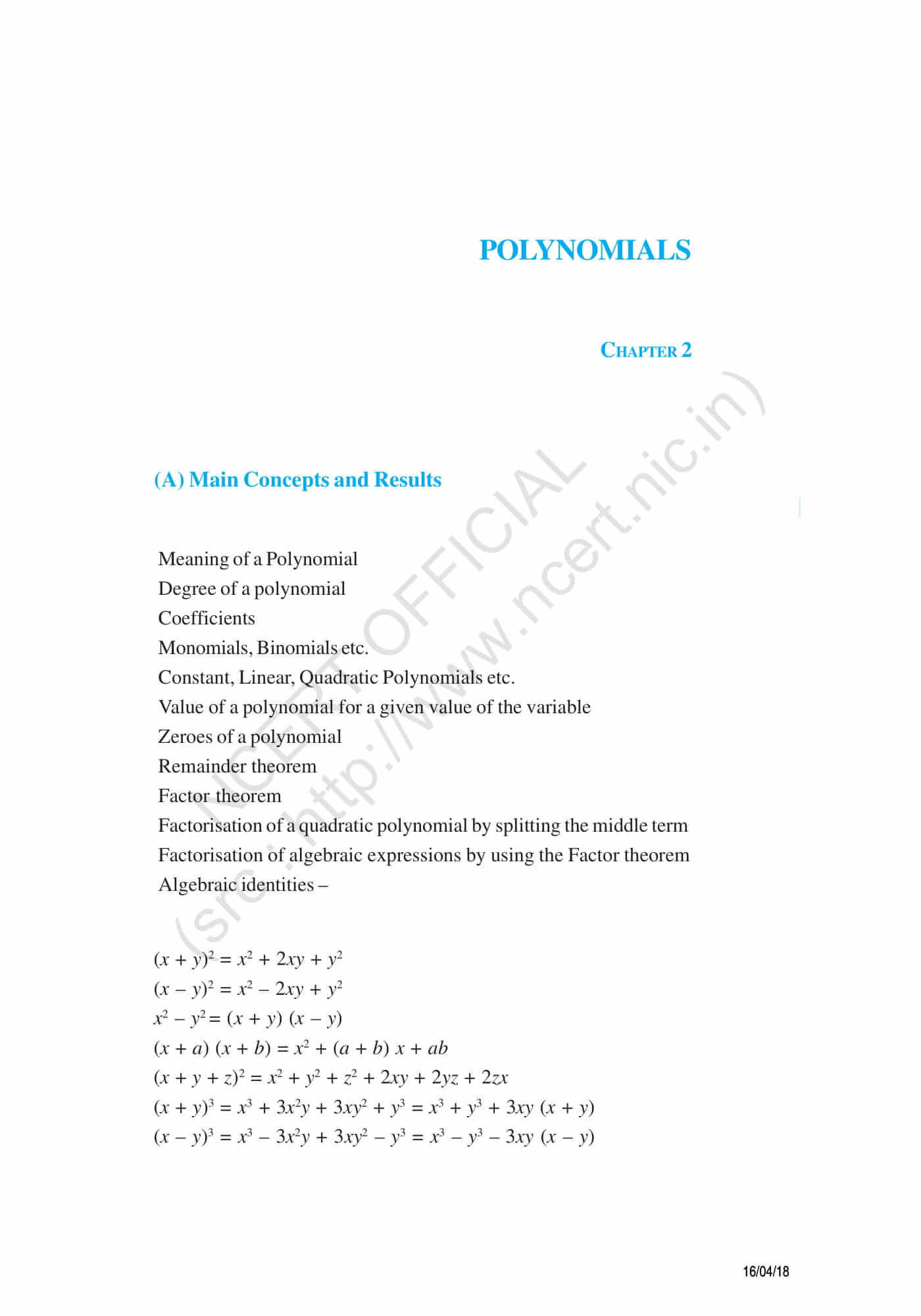 NCERT Exemplar Class 9 Maths Solutions Chapter 2 - Polynomials ...