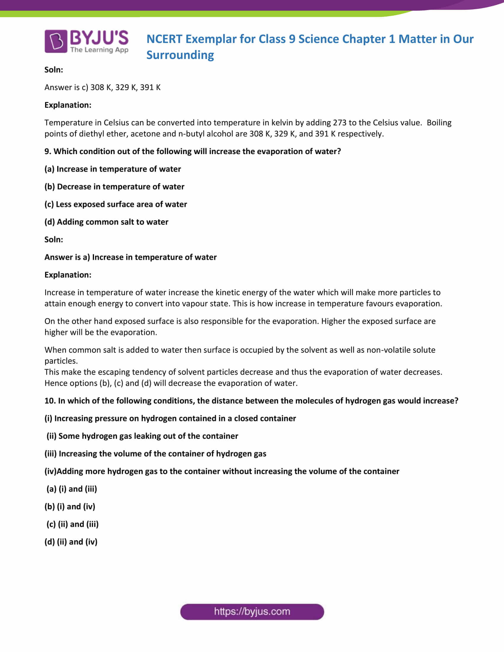 NCERT Exemplar Class 9 Science Solutions Chapter 1 Matter In Our NCERT Exemplar Class 9 Science Solutions Chapter 1 Matter In Our