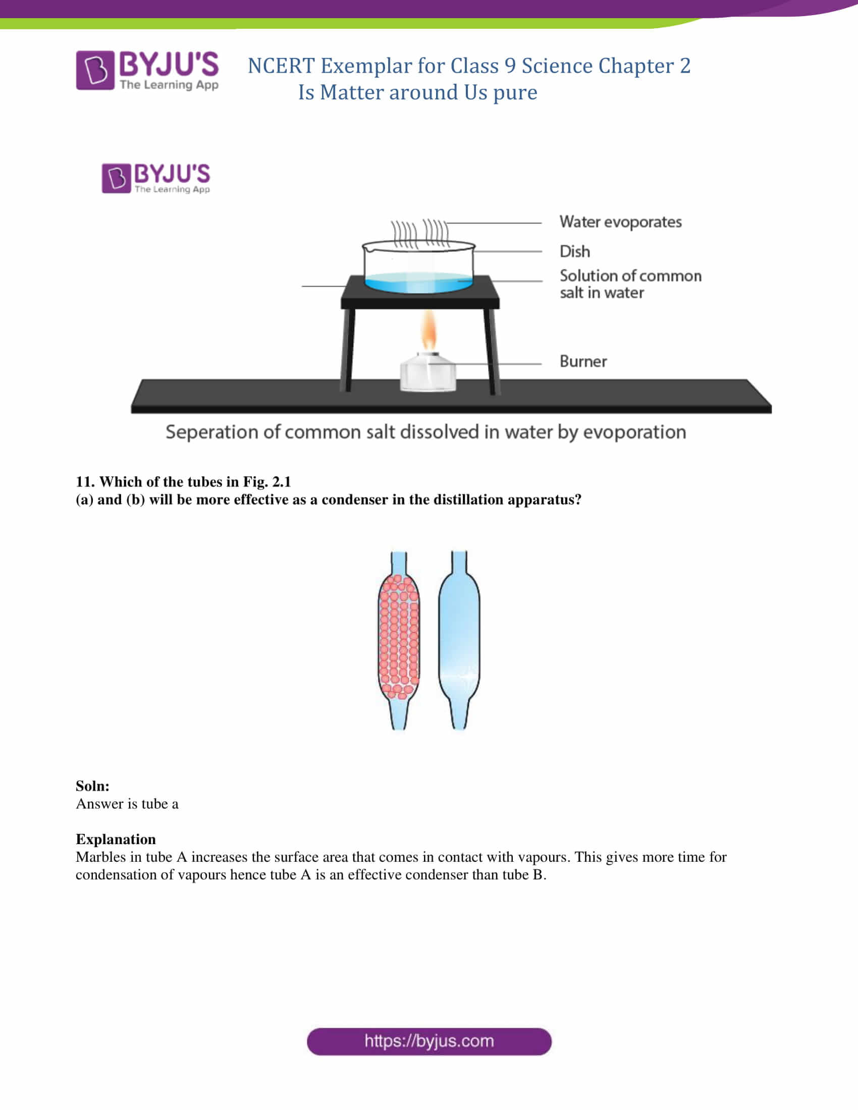NCERT Exemplar Class 9 Science Solutions Chapter 2 - Is Matter Around Us Pure