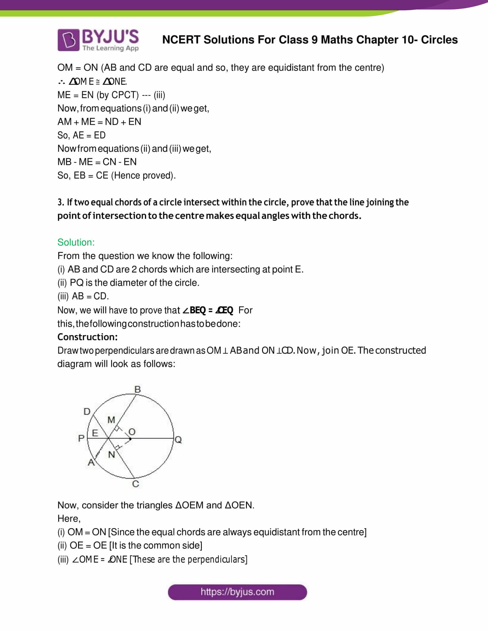 NCERT Solutions for Class 9 Maths Exercise 10.4 Chapter 10 Circles ...
