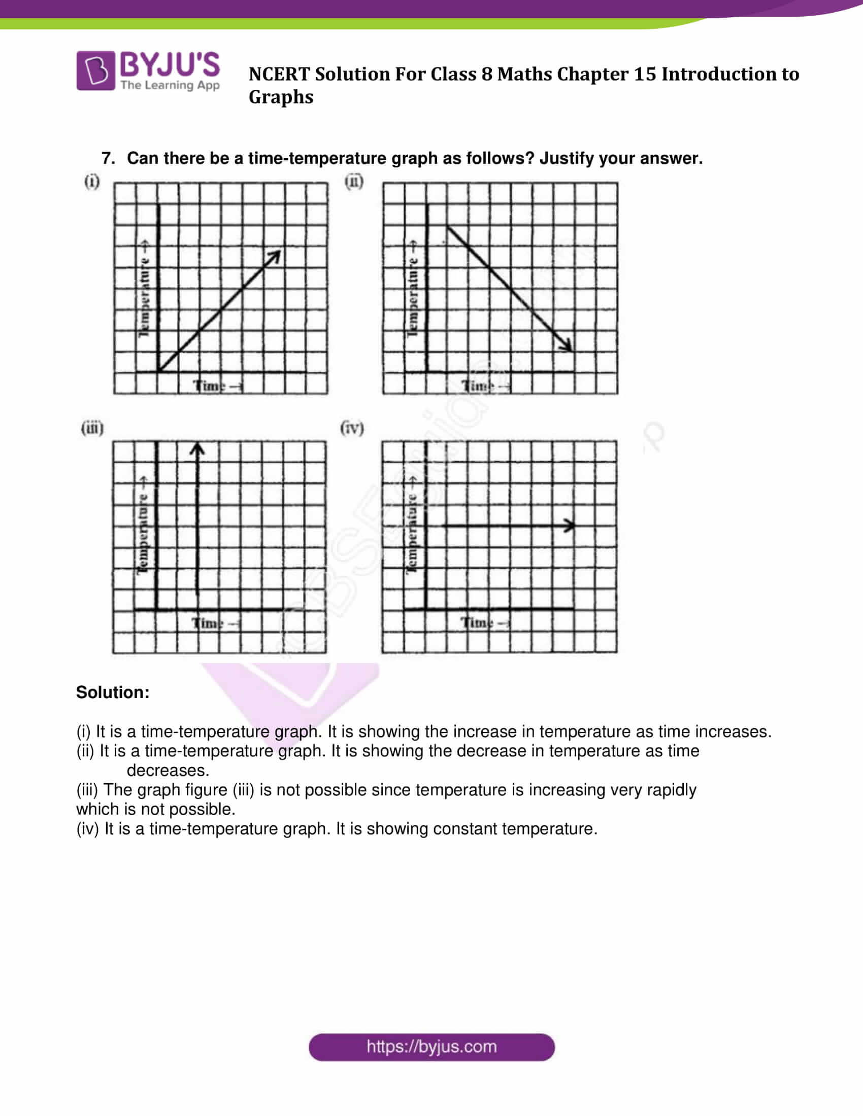 NCERT Solutions for Class 8 Maths Exercise 15.1 Chapter 15 Introduction To Graphs -Free PDF Download