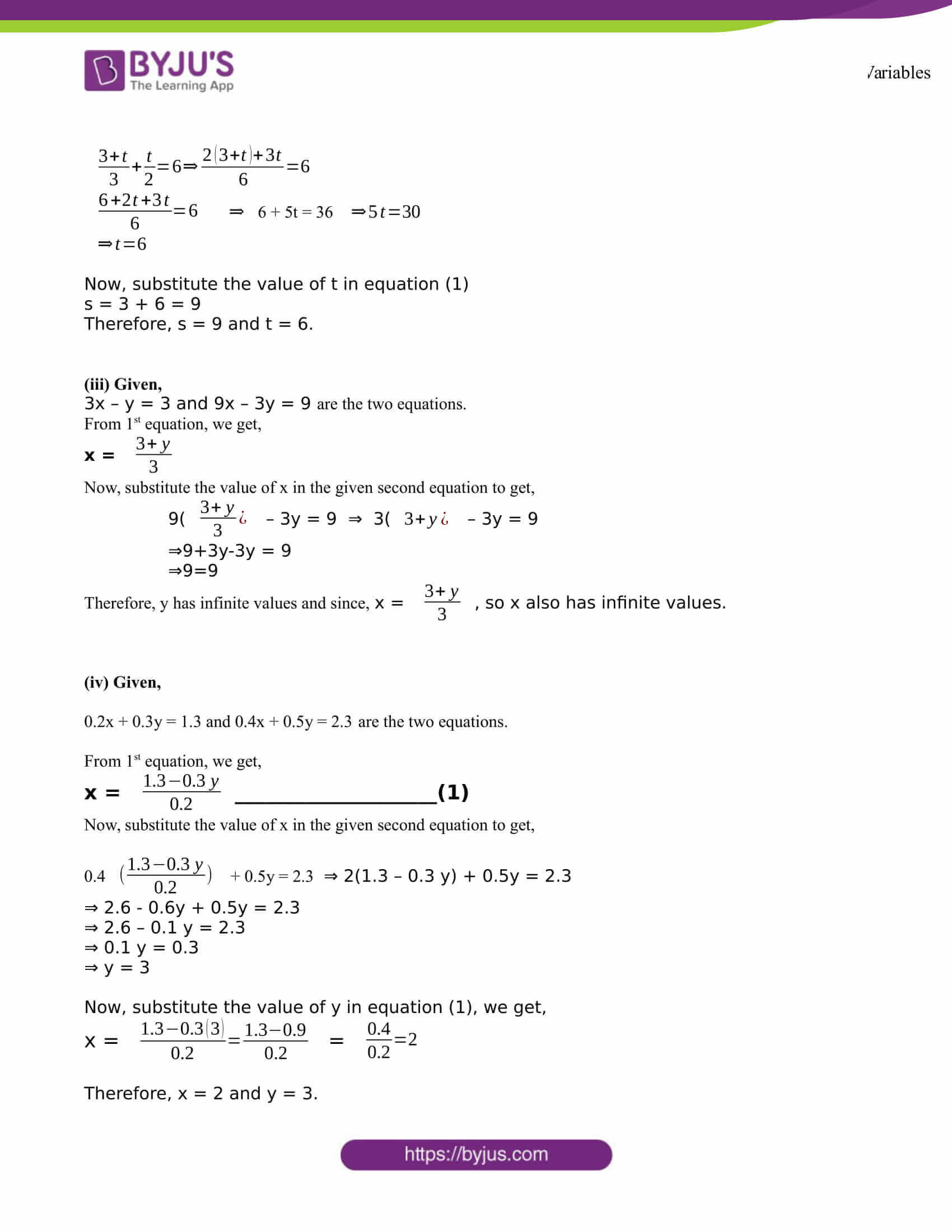 NCERT Solutions for Class 10 Maths Exercise 3.3 Chapter 3- linear equations in two variables