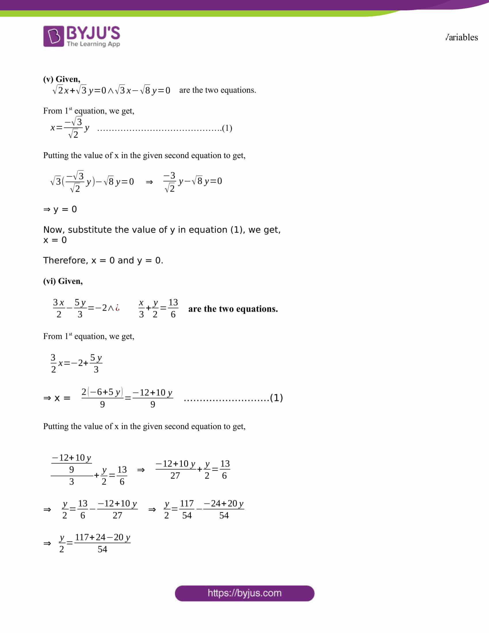 NCERT Solutions for Class 10 Maths Exercise 3.3 Chapter 3- linear equations in two variables