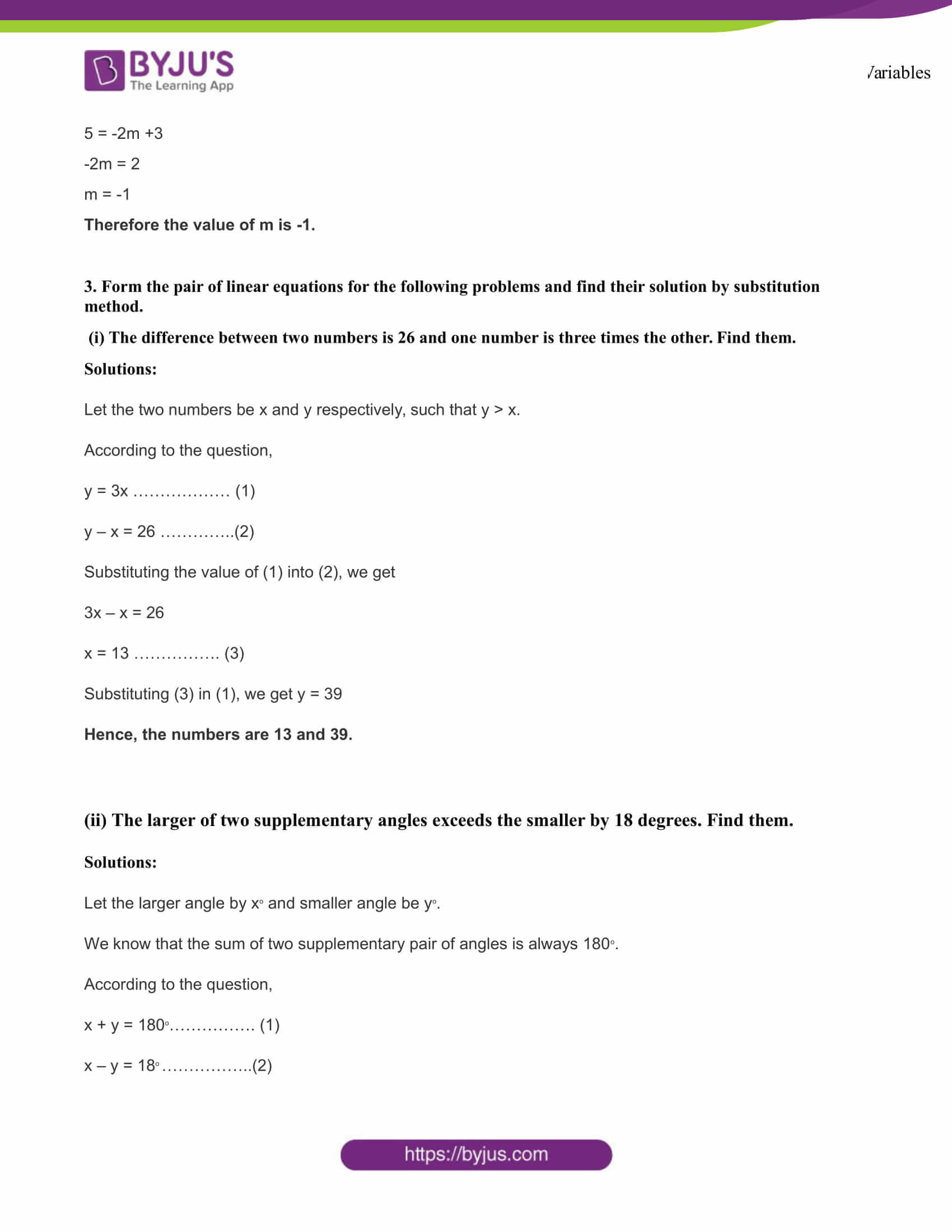 NCERT Solutions for Class 10 Maths Exercise 3.3 Chapter 3- linear ...