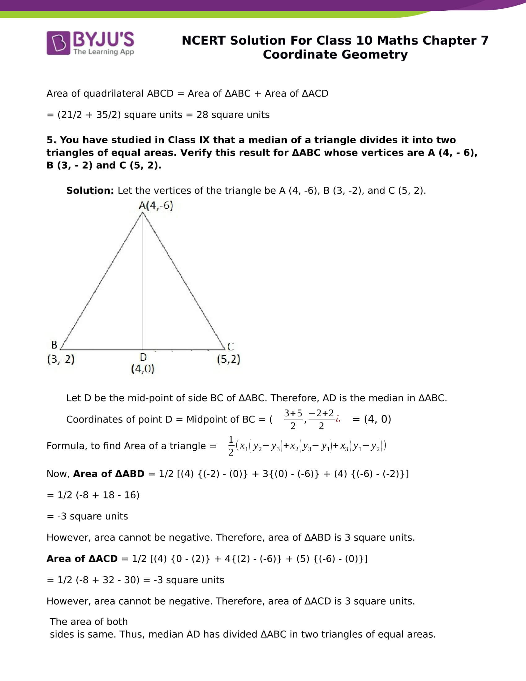 NCERT Solutions for Class 10 Maths Exercise 7.3 Chapter 7 Coordinates ...