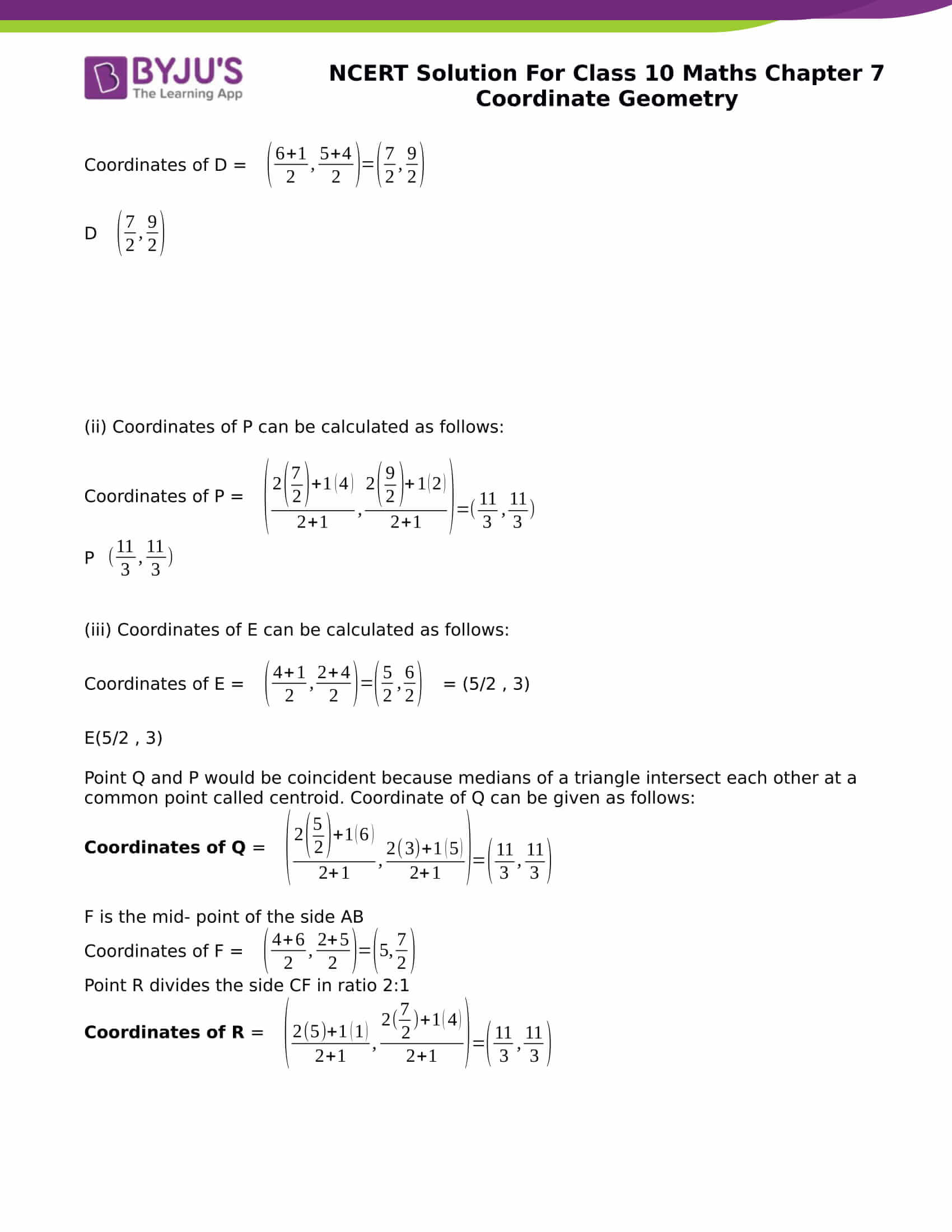 NCERT Solutions for Class 10 Maths Exercise 7.4 Chapter 7 Coordinates ...