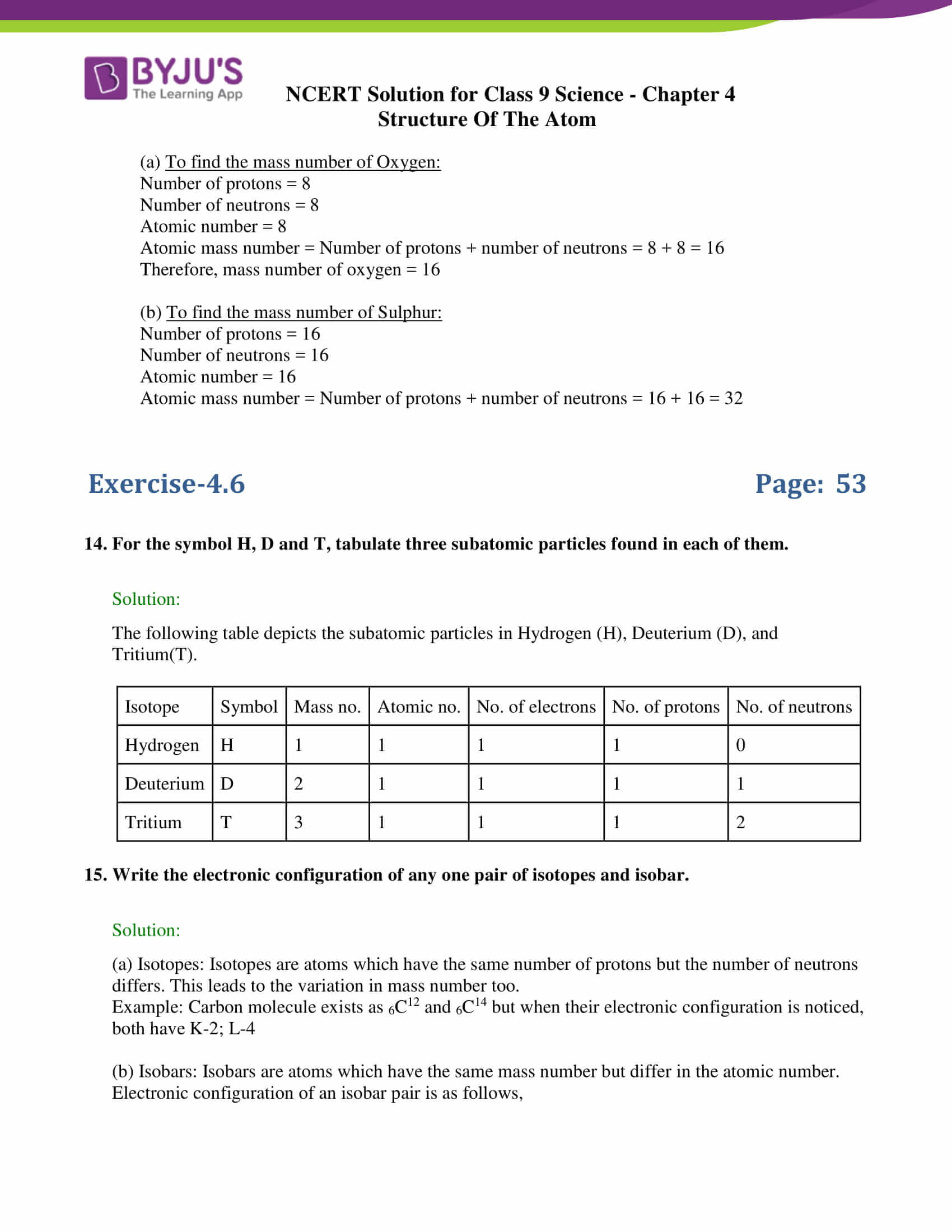 NCERT Solutions Class 11 Chemistry Chapter 4 Structure of The Atoms ...