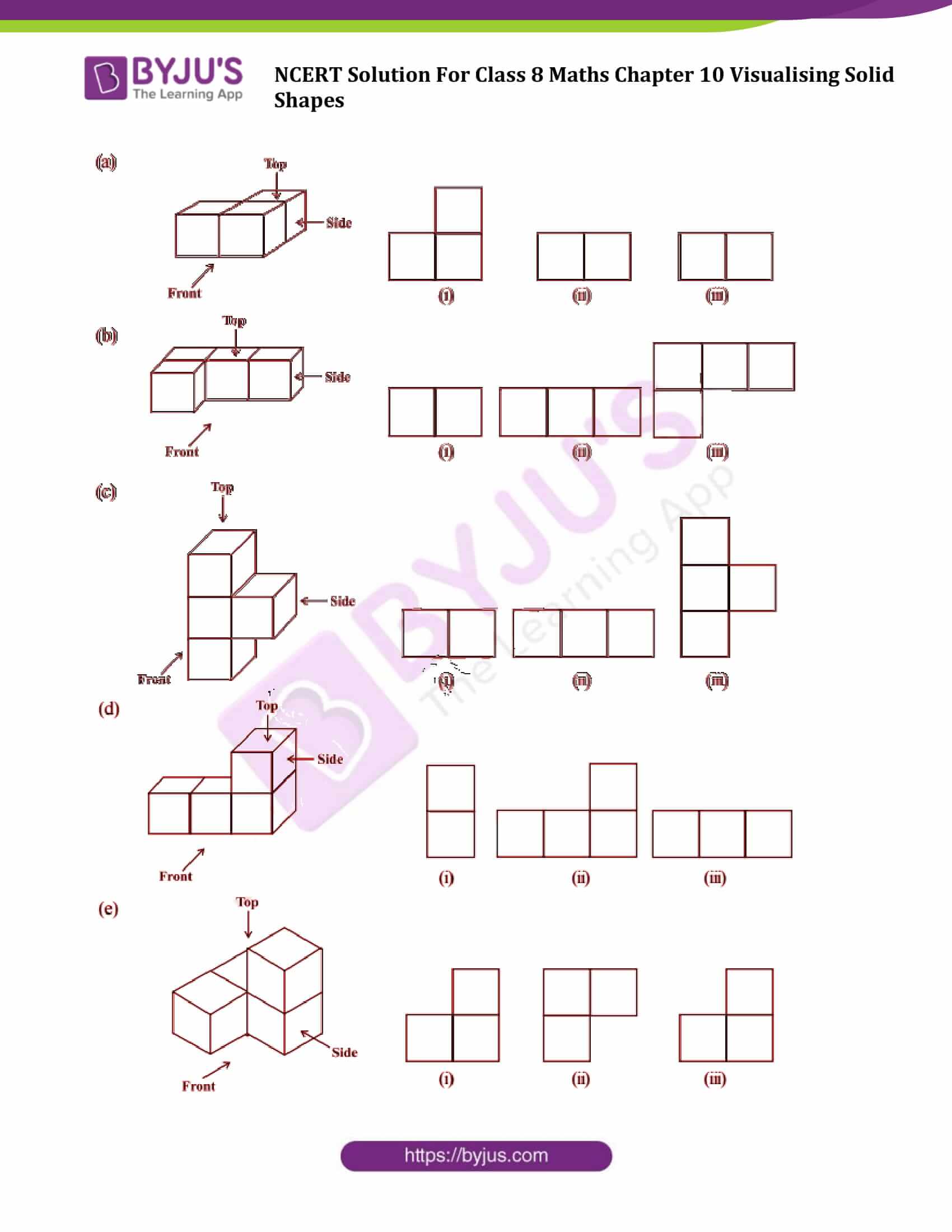 NCERT Solutions Class 8 Maths Chapter 10 Visualizing Solid Shapes NCERT Solutions Class 8 Maths Chapter 10 Visualizing Solid Shapes
