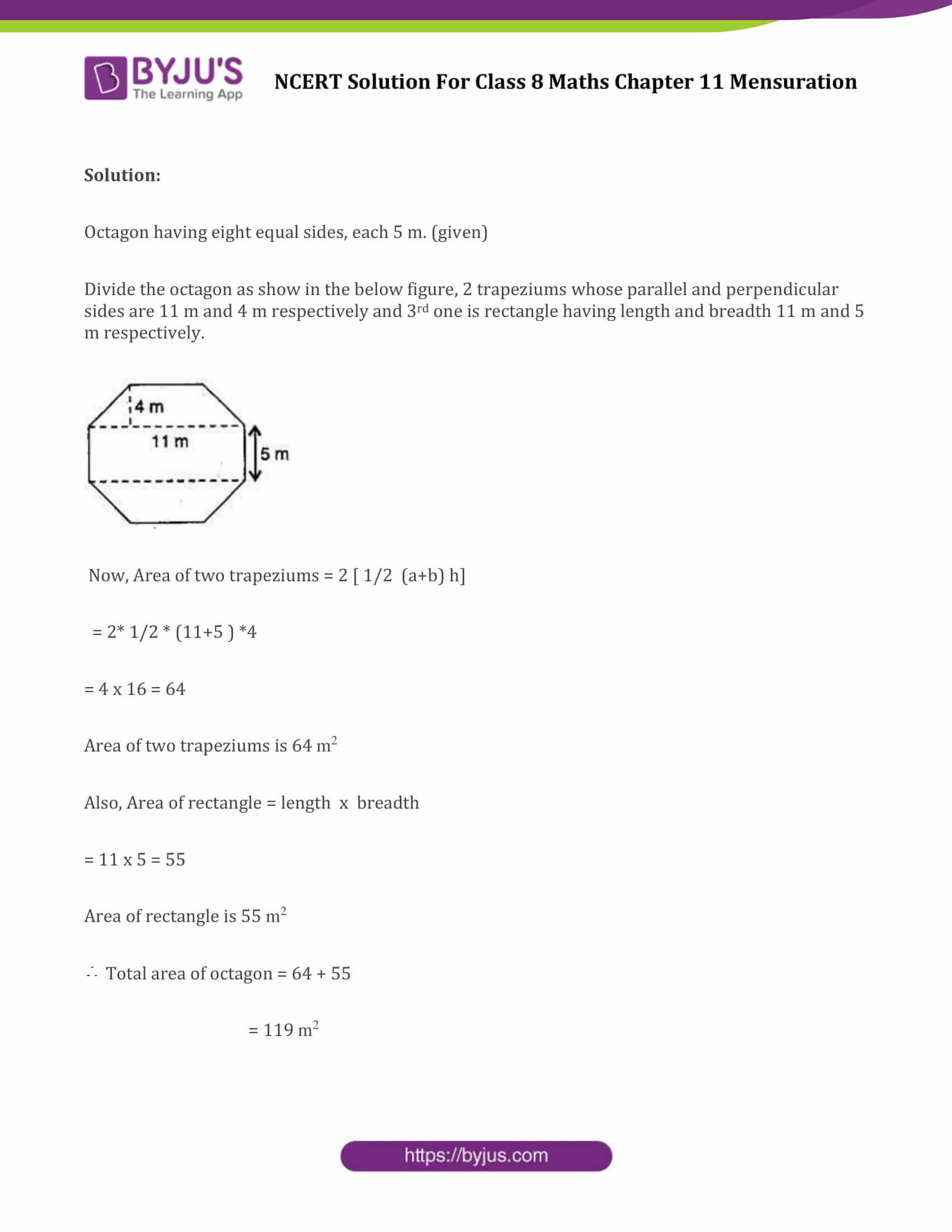 NCERT Solutions for Class 8 Maths Exercise 11.2 Chapter 11- mensuration