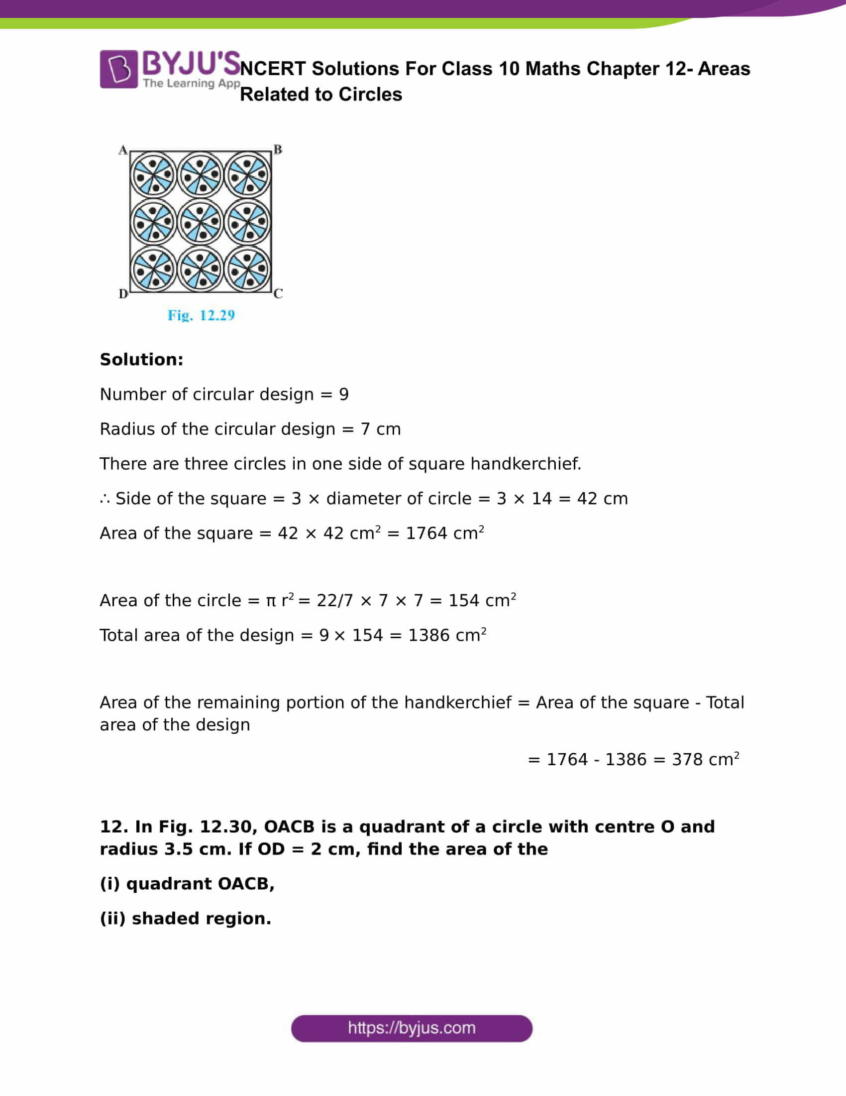 NCERT Solutions for Class 10 Maths Exercise 12.3 Chapter 12 Areas ...