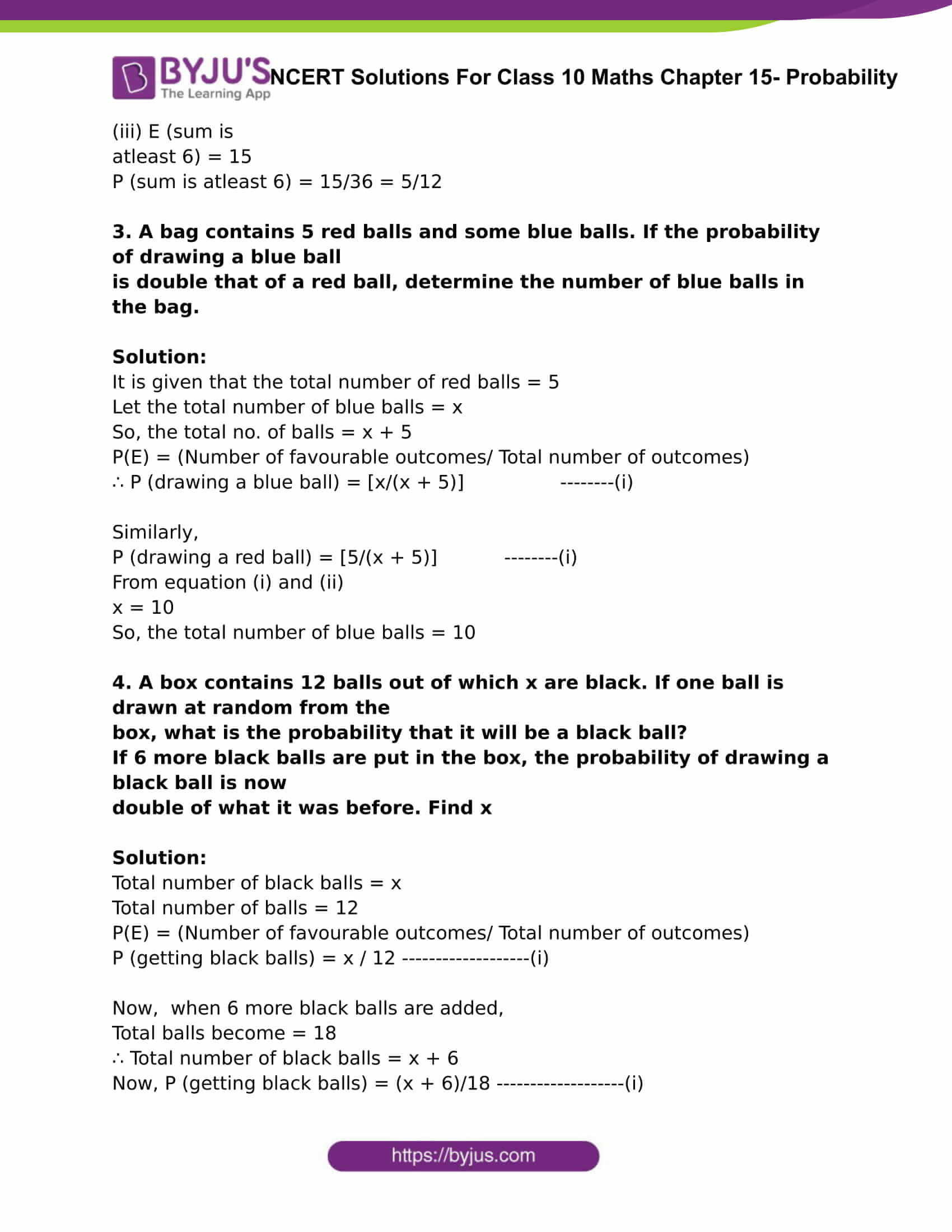 NCERT Solutions for Exercise 15.2 of Chapter 15 Class 10 Maths